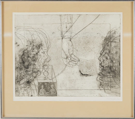 PÄR GUNNAR THELANDER (FÖDD 1936). “La belle Gabrielle V”, etching, 1966 ...