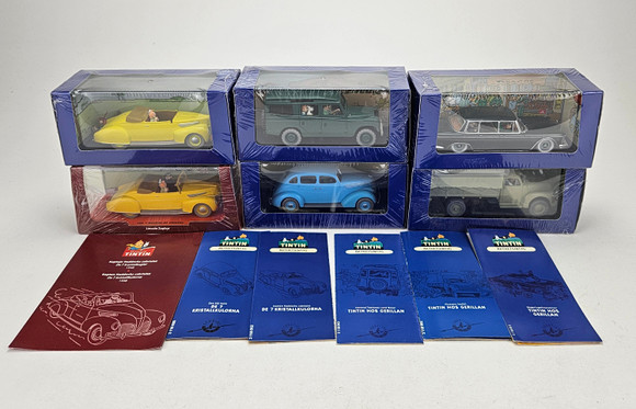 A set of 6 Tintin model cars, Hergé-Moulinsart. Collectables - Other ...