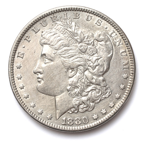 MYNT, silver, 1 Dollar, USA, 1880, Philadelphia. Mynt, Medaljer ...