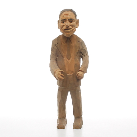 THE FIGURE, carved wood, signed. Art - Sculptures & Bronzes - Auctionet