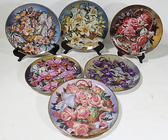 KATHERINE AUSTIN. PLATES, 6 pcs, Princess Grace collection, Franklin ...