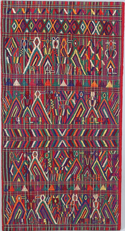 TEXTILE ON CARDBOARD, Ixil Maya, Nebaj. Carpets & Textiles - Textiles ...