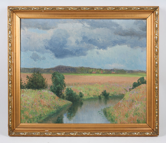 CARL DANIELSON. After rain cut, signed and dated -18, oil on canvas ...