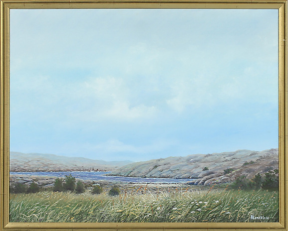 ARNOLD LINDBLOM. Landscape, oil on canvas, signed. Art - Paintings ...