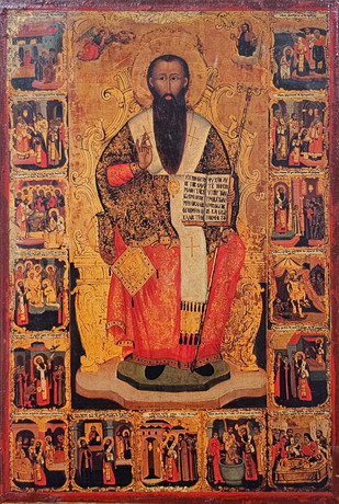 Orthodox icon stuccoed in wood. Twentieth Century. Art - Paintings ...