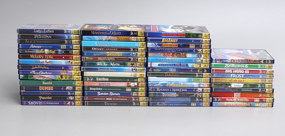 WALT DISNEY CLASSICS, DVD movies, collection of 55 pcs. Miscellaneous ...