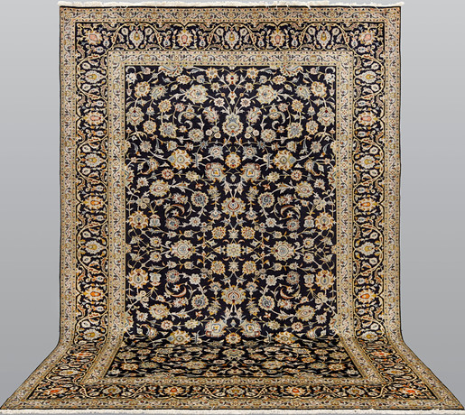 ORIENTMATTA. Blå Keshan, 340 x 220 cm. Mattor & Textil - Mattor - Auctionet