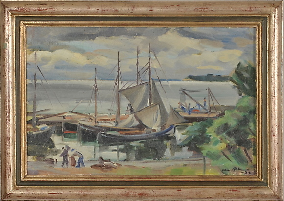 ALBERT ABBE. Oil on Board. Art - Paintings - Auctionet