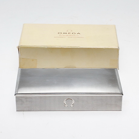 CASE/ASK, silver and cardboard, Omega Constellation automatic ...