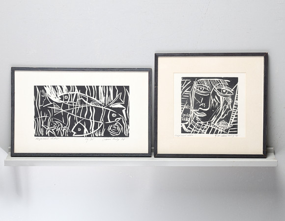 LOUIS ZELIG. Two lithographs, original, signed, numbered, dated 78. Art ...