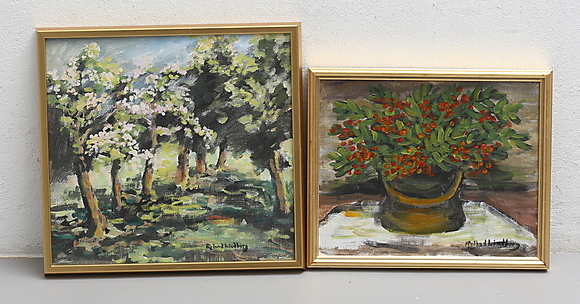 ROLAND LINDBERG. Oil paintings 2, oil on canvas, signed. Art ...