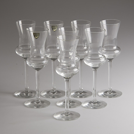 SNAPSGLAS, 8 stycken, Orrefors. Glas - Serviser - Auctionet