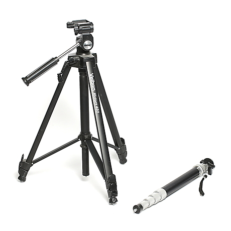CAMERA STAND, 2 pcs. monopod Slik and tripod "Victory 450" Velbon ...
