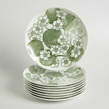 PLATES, 8 pieces, "Emma", Gustavsberg. Ceramics & Porcelain - European ...