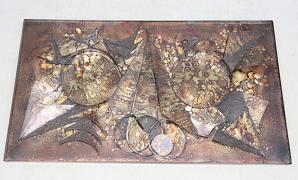KNUD RASMUSSEN. Wall relief, metal, signed. Art - Sculptures & Bronzes ...