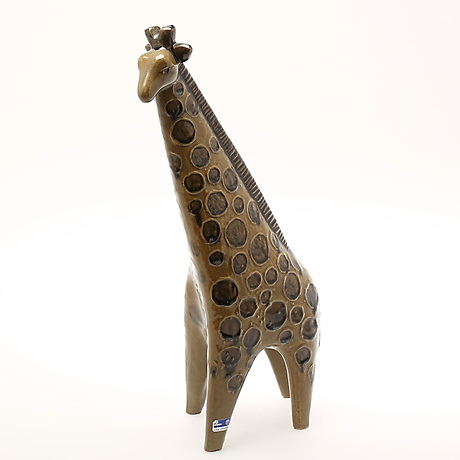 FIGURE, stoneware, "Giraffe" from the Stora Zoo series, Lisa Larson ...