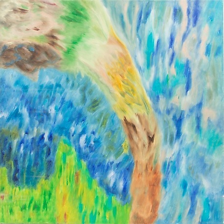 GERT ROSENTHAL. Palm tree in the wind, acrylic on canvas, signed, 20th ...