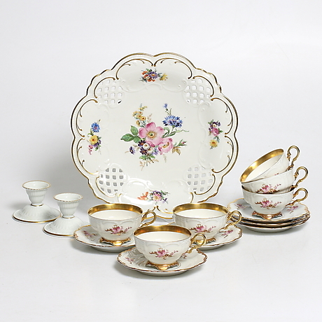 TEA SET PARTS, 15 parts, porcelain, Hackefors, 1940s. Ceramics ...