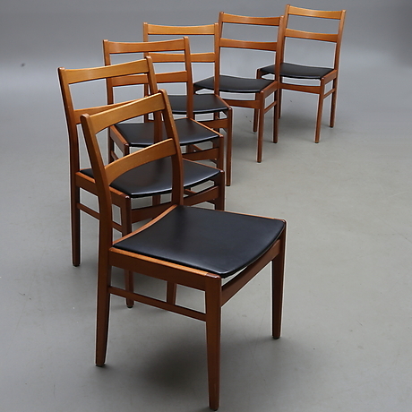 STOLAR, 6 st, 1950/60-tal. Möbler - Fåtöljer & Stolar - Auctionet