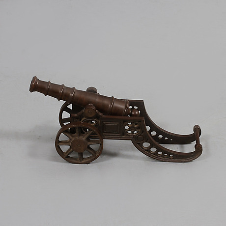 TABLE GUNS, a pair, bronze, 20th century. Coins, Medals & Stamps ...