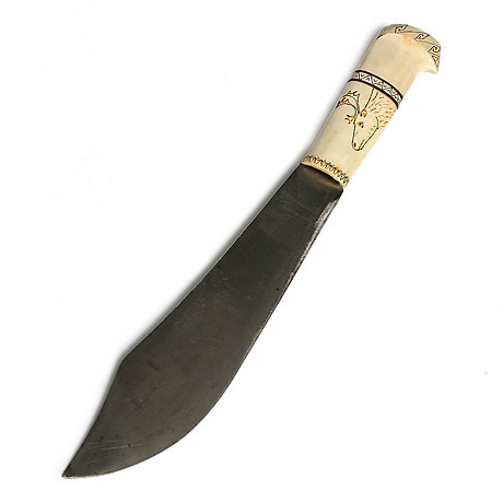 JOHANNES LAURI. Sami knife, horn, Sami work, signed, 1900s. Weapons ...