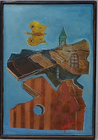 MICHELLY JANKOWITZ. COMPOSITION, oil on canvas. Art - Paintings - Auctionet