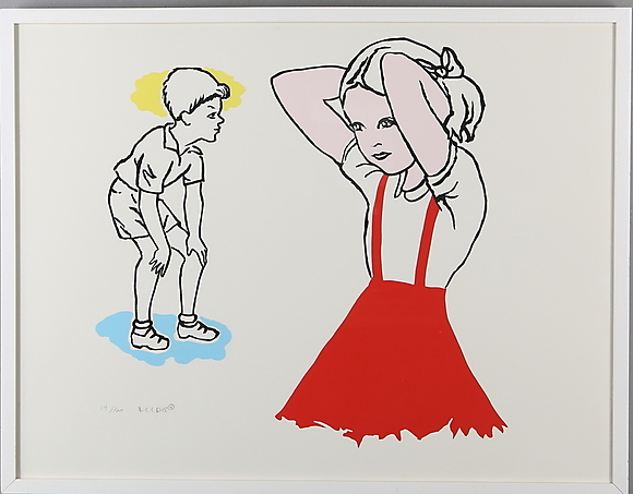 MARIANNE LINDBERG DE GEER. Composition, color lithograph, signed and ...