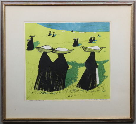 KERSTIN LUNDBERG-STENMAN. "Washing Day in San Sebastian", color ...