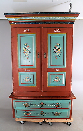 COMMON CABINET, 19th century. Swedish Folk Art - Furniture - Auctionet