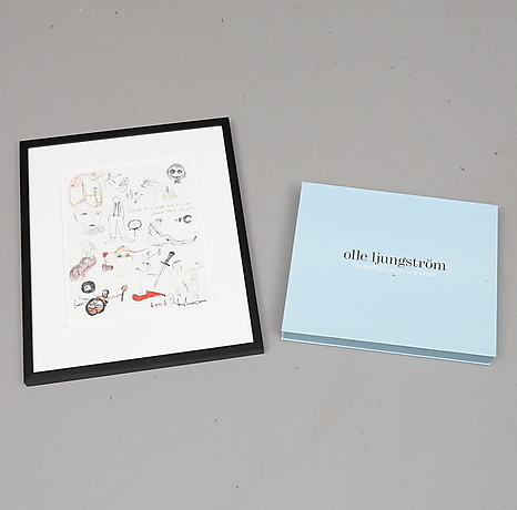 OLLE LJUNGSTRÖM. color lithograph and book (and DVD), including signed ...