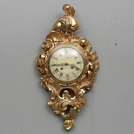 WALL CLOCK, rococo style, Herbert Werstén, Linköping. Clocks & Watches ...