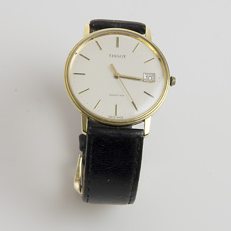 WRIST WATCH, Tissot Seastar, Automatic, 14 K gold. Clocks & Watches ...