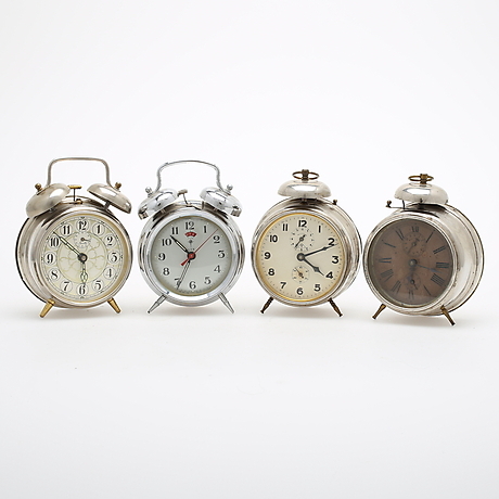 ALARM CLOCKS, 4 pcs., Polaris, Masuthe etc. Clocks & Watches - Table ...