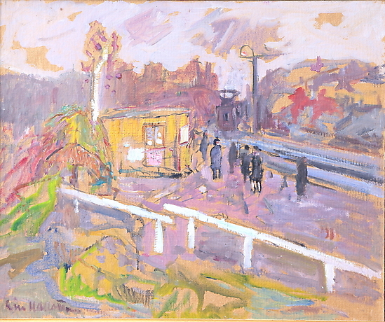 ERIC HALLSTRÖM. "Långangstorp", oil on Board, signed. Art - Paintings ...