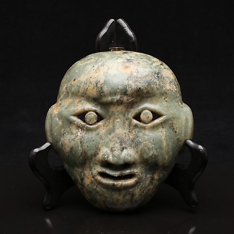 DEATH MASK, jade, China, probably 20th century. Asiatica - Auctionet