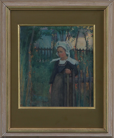 JOSEPH MILNER KITE. Woman from Brittany. Watercolor, signed and dated ...