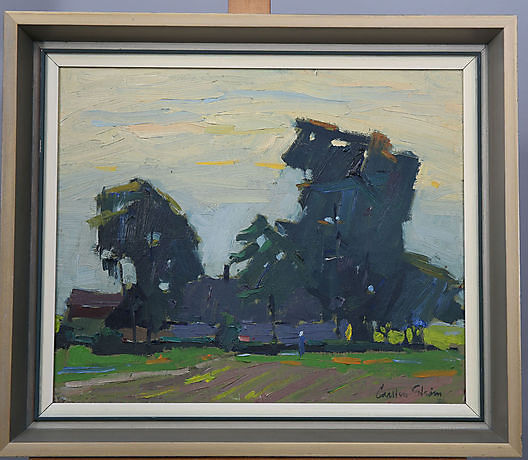 CARSTEN STRÖM. Oil on Board, "Vid Abbekås", signed. Art - Paintings ...