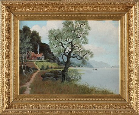 CARL OLSSON. Olja på pannå, signerad. Konst - Måleri - Auctionet