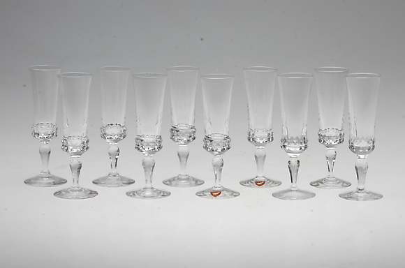 SNAPSGLAS, 10 st, "Silvia", Ingeborg Lundin, Orrefors. Glas - Serviser ...
