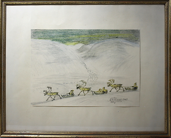 NILS NILSSON SKUM. print, clean, signed in the print, dated 1949. Art ...