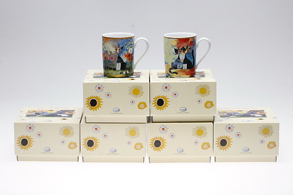 MUGGAR, 6 st i lådor, Rosina Wachtmeister, Goebel. Keramik & Porslin - Europeiskt - Auctionet