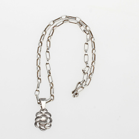 SVEN-ERIK HÖGBERG. Collier med hänge, sterlingsilver, Göteborg 1988 och ...