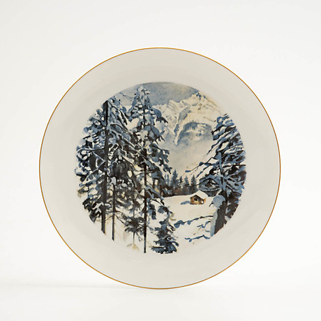 ROSENTHAL. PLATE WITH WINTER LANDSCAPE. Ceramics & Porcelain - European ...
