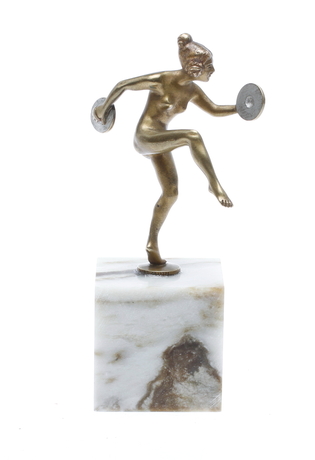 WILHELM WARMUTH. Bronze and marble, signed warmuth, early 1900s. Art ...