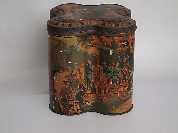 TIN CAN Fire department Huntley & Palmer. Silver & Metals - Other ...