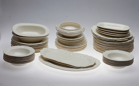 TABLEWARE, 61 pieces, ironstone, Crown Ducal, Staffordshire, England ...