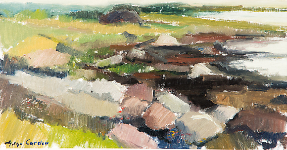 HELGE CARDELL. Rocks by the beach, oil on canvas, signed. Art ...