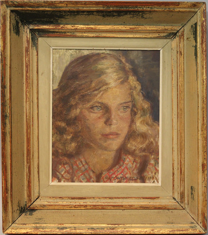 NORA VON SAMSON-HIMMELSTJERNA. Mädchenportrait. Öl auf Platte ...