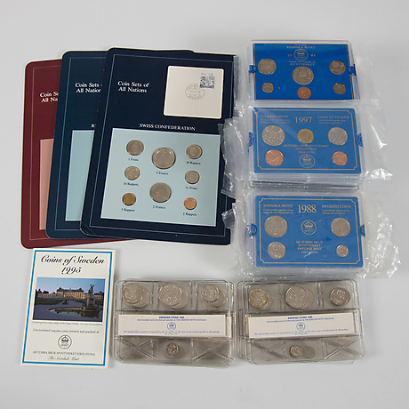 COIN SETS, YEAR SETS ETC. Coins, Medals & Stamps - Coins - Auctionet