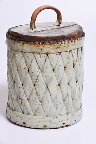 FIST BOX WITH COVER, original painted, 19th century. Folk art - Bowls ...